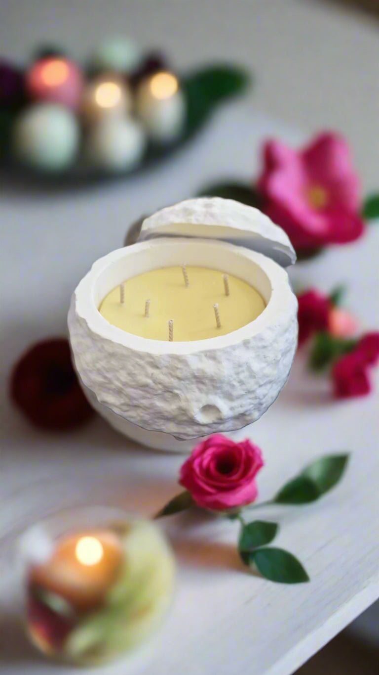 Citronella Candle in Porcelain Moon | Natural Insect-Repelling Candle ...