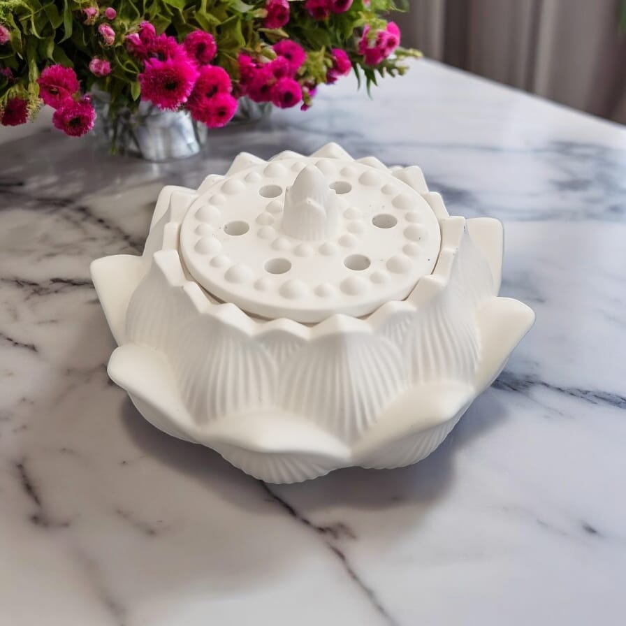 Lotus Flower Pot With Lid | Auras Workshop